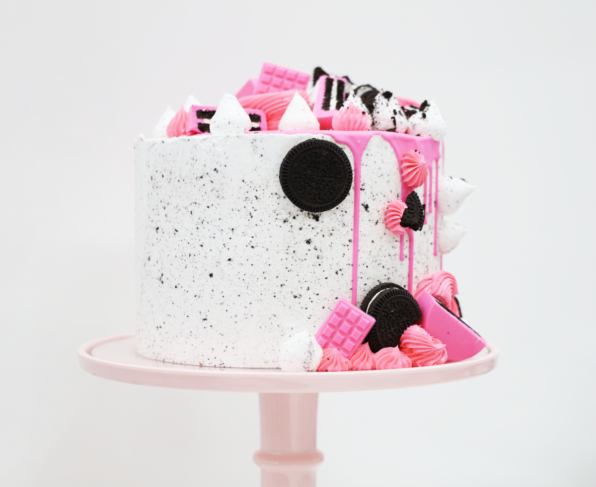 Hot Pink Oreo Explosion Celebration Cake – ZestBakeshop