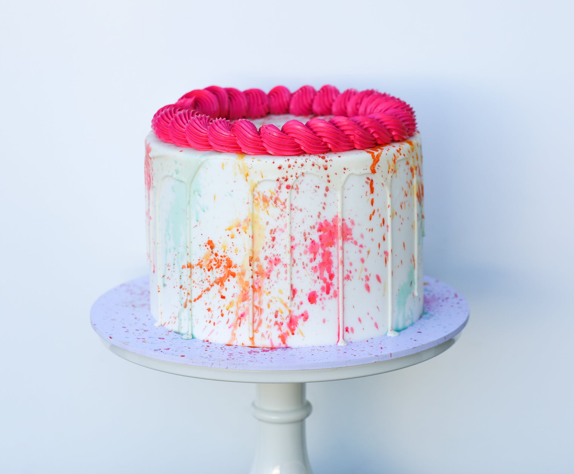 Neon Splatter Celebration Cake – ZestBakeshop